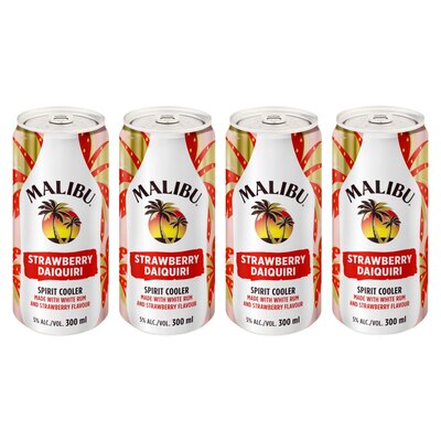 Malibu Strawberry Daiquiri Spirit Cooler 4 x 300ml | PnP