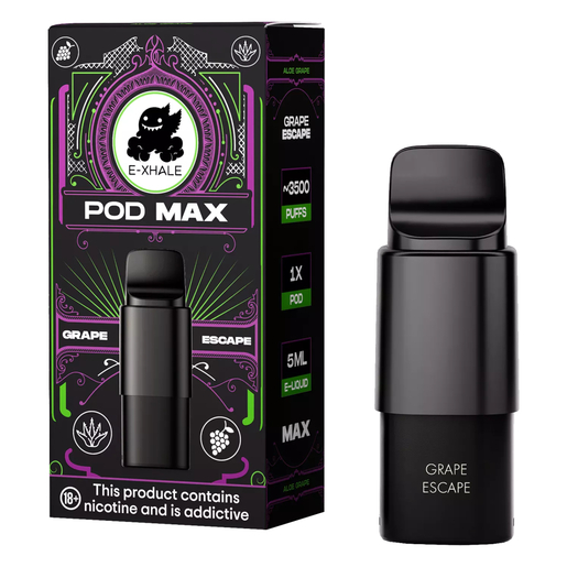 E-Xhale Grape Escape 3% Nicotine Salt Pod Max Series Disposable Vape | PnP