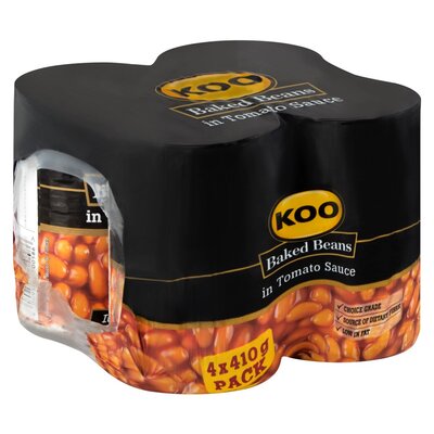 Koo Baked Beans in Tomato Sauce 4 x 410g | PnP