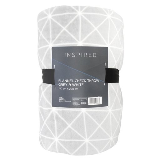 Inspired Check Throw Grey & White | PnP