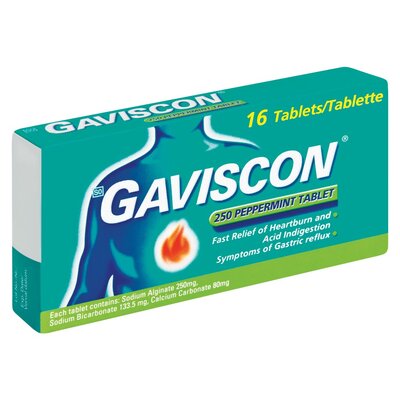 Gaviscon Peppermint Antacid Tabs 16ea | PnP