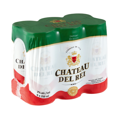 Chateau Del Rei Sweet Perle Sparkling White Wine Can 250ml x 6 | PnP