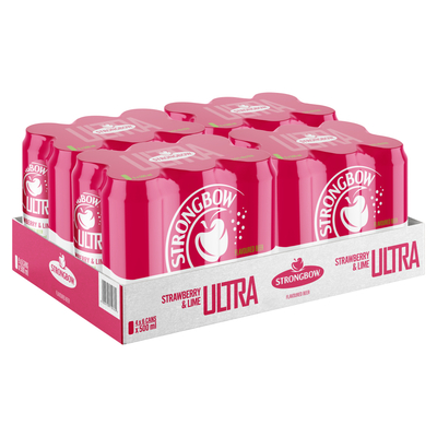 Strongbow Ultra Strawberry & Lime Flavoured Beer 24 x 500ml | PnP