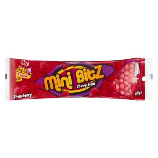 Ama Bombom Mini Bitz Strawberry Flavour Chewy Fruit Sweets 50g | PnP