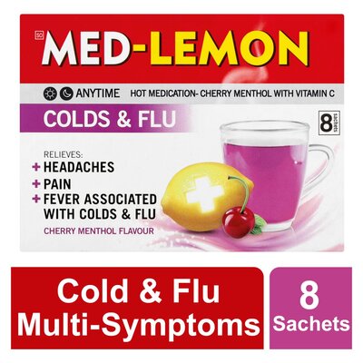 Med-Lemon Cherry Menthol With Vitamin C Hot Medication 8s | PnP