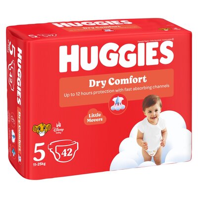 Huggies Dry Comfort Nappies Value Pack S5 42 Pack | PnP