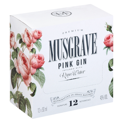 Musgrave Pink Gin Mini Bottle 50ml x 12 | PnP