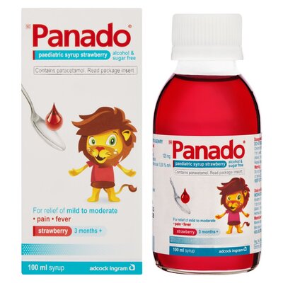 Panado Paediatric Strawberry Syrup 100ml | PnP