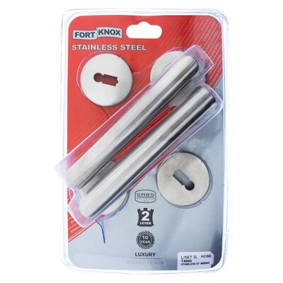 Fort Knox 2-Lever Rose Tang Stainless Steel Lockset | PnP