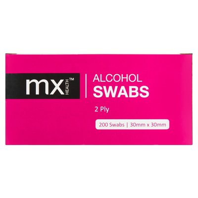 Mx Health Alcohol Swabs 200 Pack | PnP