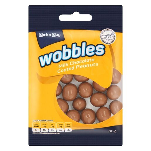 PnP Wobbles Milk Chocolate Coated Peanuts 65g | PnP