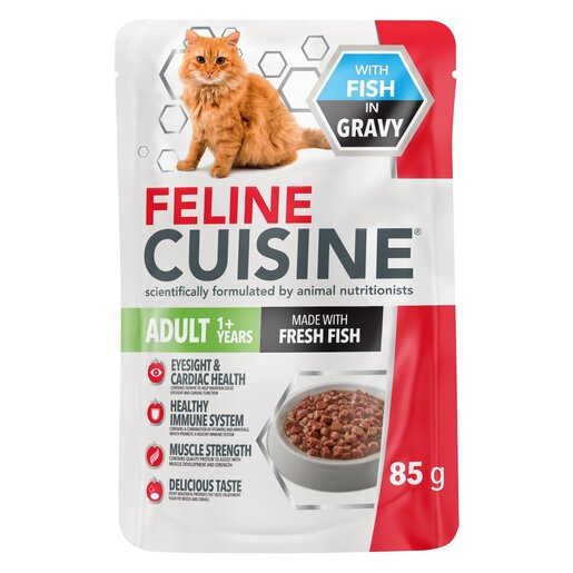 Feline Cuisine Fish in Gravy Adult Wet Cat Food 85g | PnP