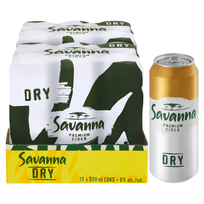 Savanna Dry Can 12 x 500ml | PnP