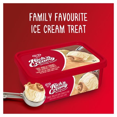 Ola Rich n Creamy Chocolate Vanilla & Caramel Flavoured Ice Cream Tub 1 ...