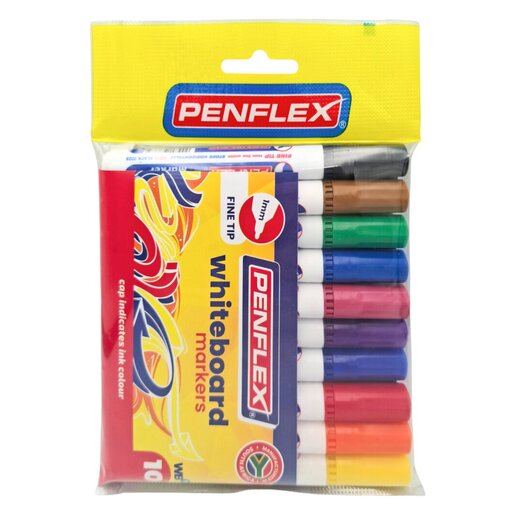 Penflex Whiteboard Marker 13 Fine Tip 10 Pack | PnP