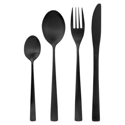 DAY Matt Black Stainless Steel Cutlery Set 16 Piece | PnP