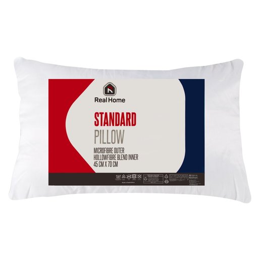 Real Home Standard Pillow With Micro Fibre Outer & Hollow Fibre Filling ...