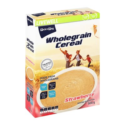PnP Live Well Wholegrain Strawberry Flavoured Cereal 500g | PnP