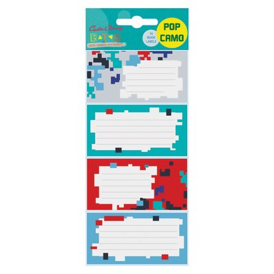 Creative Camo Book Labels W/o/w Pop 16 Pack | PnP