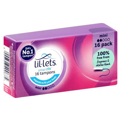 Lil-lets Smartfit Mini Tampons 16 Pack | PnP
