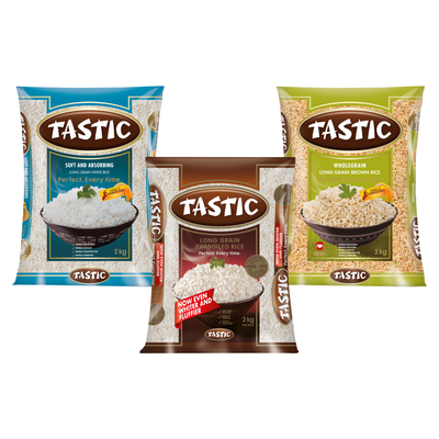 Tastic Wholegrain Long Grain Brown Rice 2kg | PnP