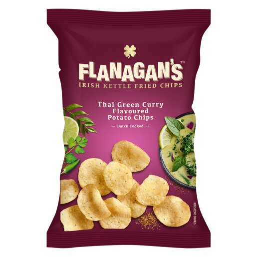 Flanagan's Moreish Irish Thai Green Curry Flavoured Kettle Fried Potato ...