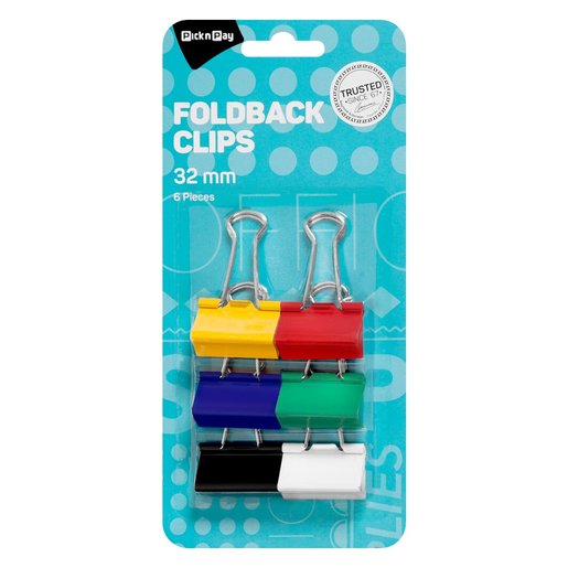 PnP Foldback Clips 6 Pack 32mm | PnP