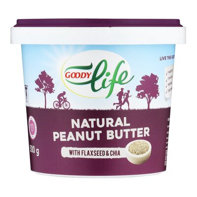 Goody Life Natural Peanut Butter with Flaxseed & Chia 500g | PnP