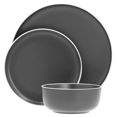 Home Matt Dinner Set Stoneware Blue 12 Piece | PnP