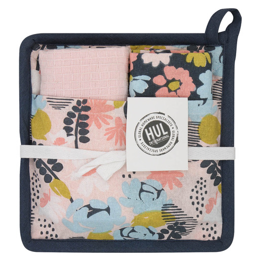 Real Home Pot Holder & Tea Towel Set Floral | PnP