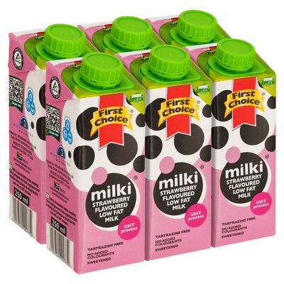 First Choice Strawberry Milk 6 x 250ml | Smart Price Specials | PnP Home