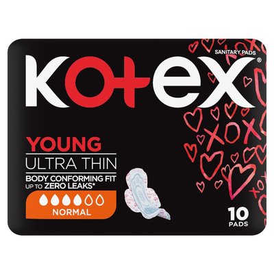 Kotex Normal Young Ultra Thin Sanitary Pads With Wings 10 Pack | PnP
