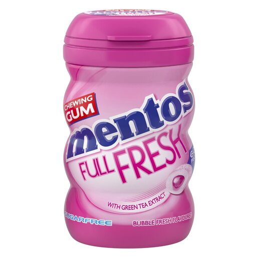 Mentos Full Fresh Sugar Free Chewing Gum BubbleFresh Flavour 60 Pieces ...
