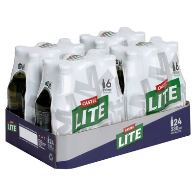 Castle Lite Premium Lager Beer 24 x 330ml | Smart Price Specials | PnP Home