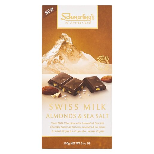 Schmerling Swiss Almond & Sea Salt Milk Chocolate 100g | PnP