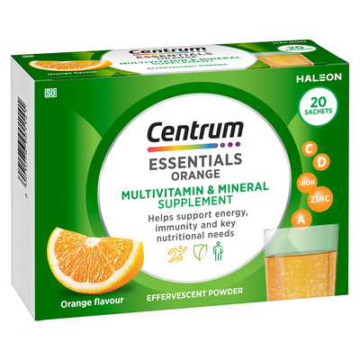 Centrum Essentials Orange Multivitamin & Mineral Supplement 20 Pack | PnP