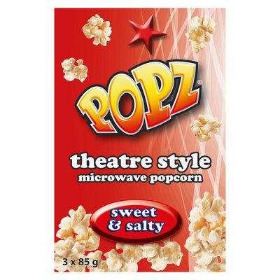 Popz! Sweet & Salty Flavoured Microwave Popcorn 3 x 85g | PnP