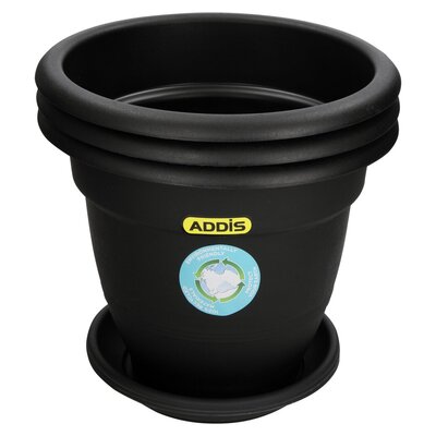 Addis Venus Plant Pot & Saucer 32cm Graphite | Smart Price Specials ...