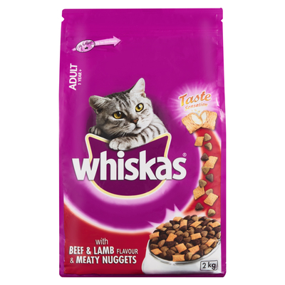 Whiskas Croquettes Dry Cat Food Beef Lamb & Rabbit 2kg | PnP