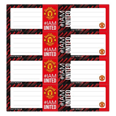Man United Book Labels 16 Pack | PnP