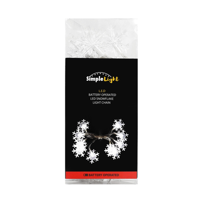 Simple Light Led Snowflake Chain Battery Operated | Smart Price ...