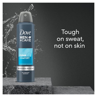 Dove Men + Care Clean Comfort Antiperspirant Deodorant Body Spray 150ml ...