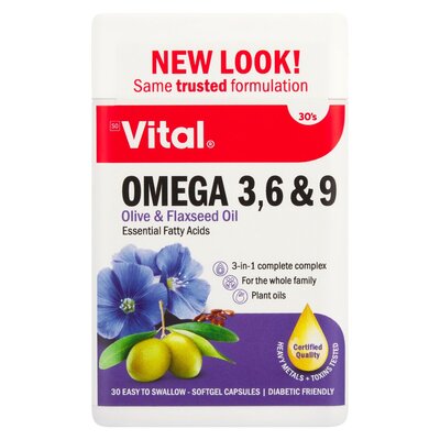 Vital Omega 3 6 & 9 Capsules 30s | PnP