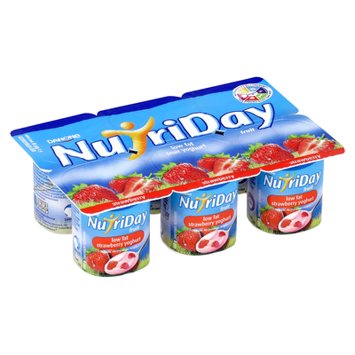 Danone Nutriday Low Fat Strawberry Fruit Yoghurt 6 Pack | PnP