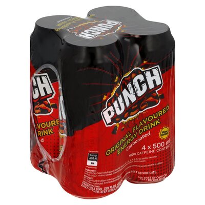 Punch Original Flavoured Energy Drink 4 x 500ml | Smart Price Specials ...