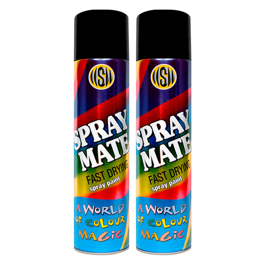 Spraymate Black Gloss Spray Paint 2 Pack 250ml | Smart Price Specials ...