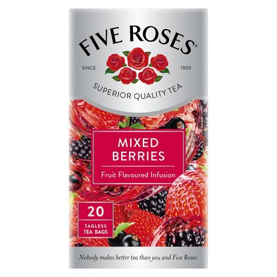 Five Roses Mixed Berries Fruit Flavoured Infusion Teabags 20 Pack | PnP