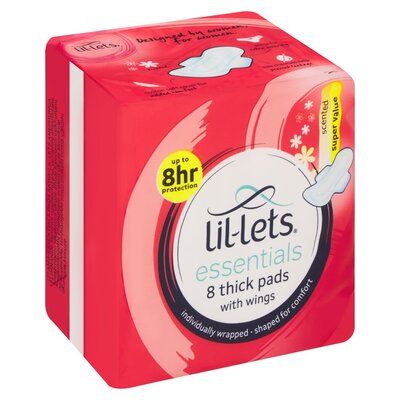 Lil-lets Essentials Scented Thick Pads With Wings 8 Pack | PnP