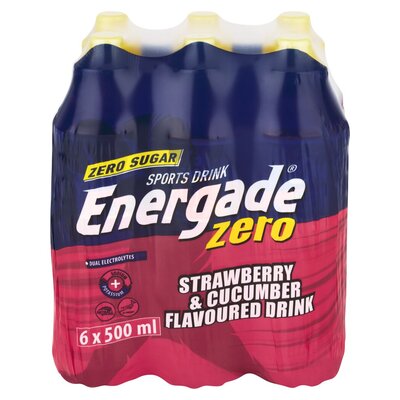 Energade Zero Strawberry & Cucumber Flavoured Sports Drink 6 x 500ml | PnP