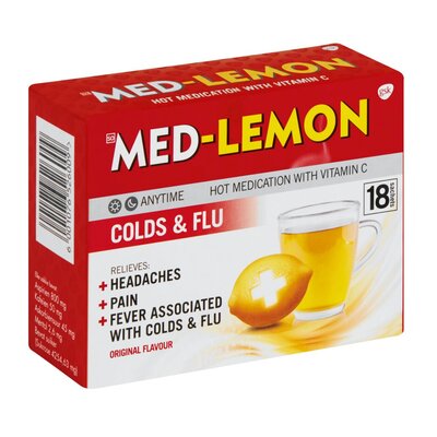Med-Lemon Regular Cold & Flu Remedy 18 Pack | Smart Price Specials ...